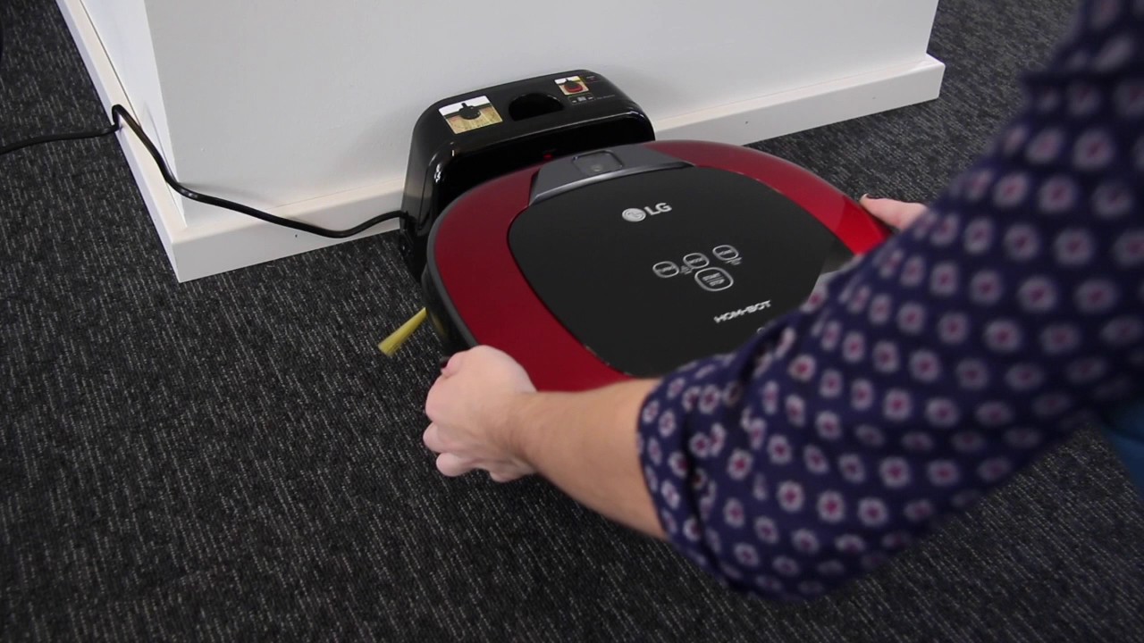 LG Hom Bot Carpet Care VR8600R Saugroboter - YouTube