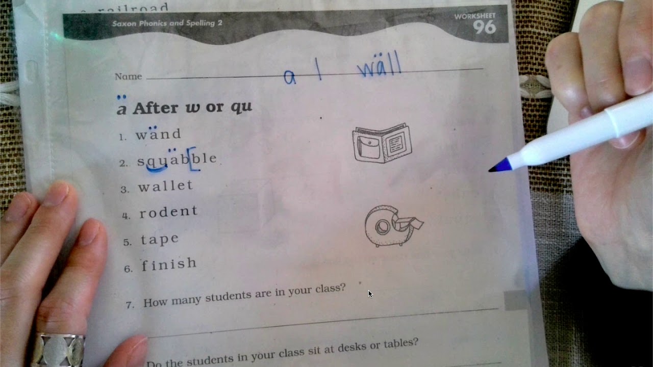 Phonics 96 a after w or qu - YouTube