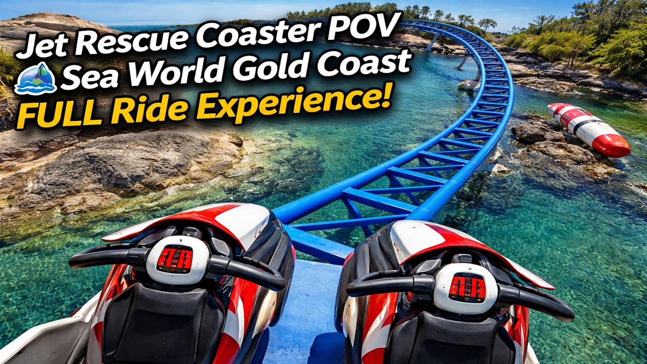 Jet Rescue Coaster POV 🌊 Sea World Gold Coast FULL Ride Experience ...