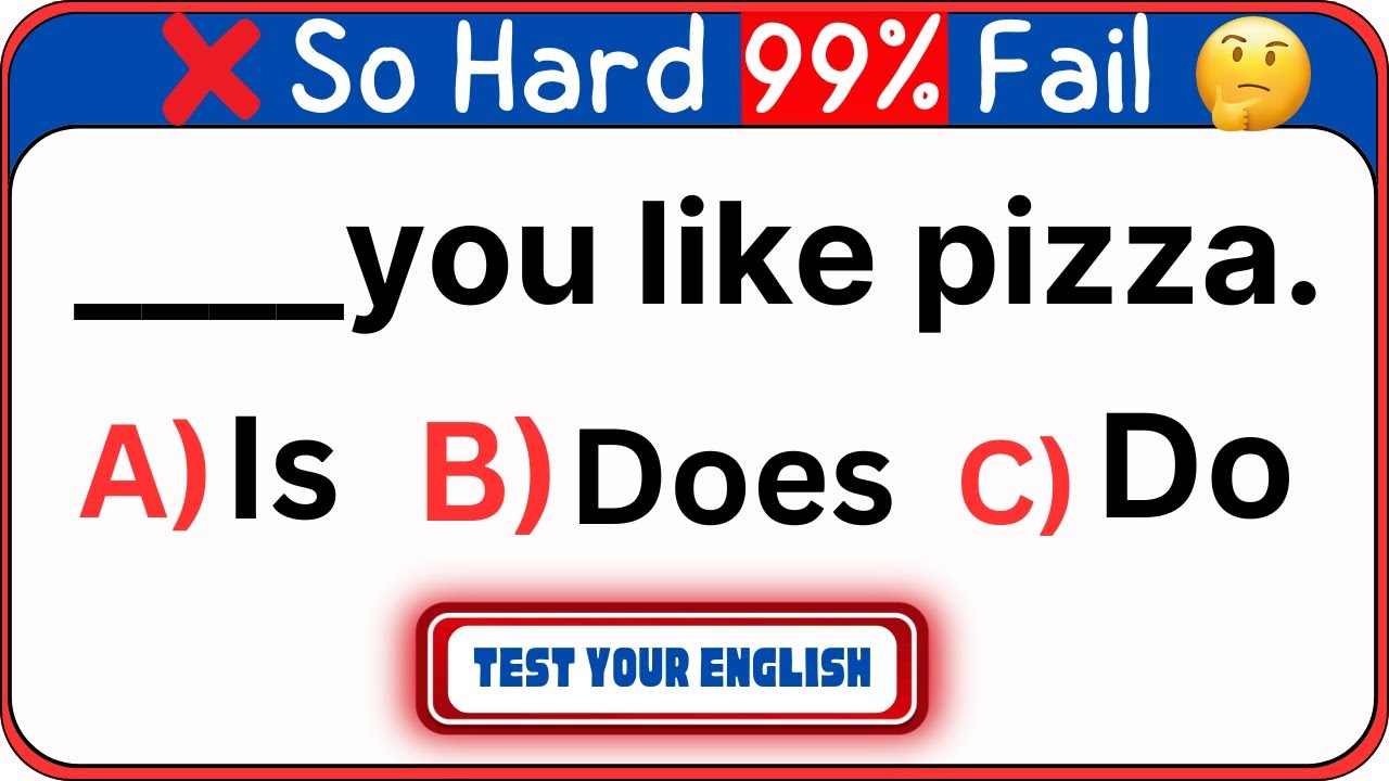 Mixed Grammar Test Grammar Test so hard,99% Fail This English Quiz ...