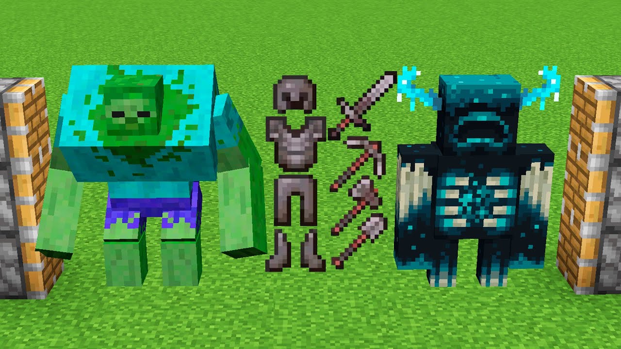 mutant zombie + all netherite armor + warden = ??? - YouTube