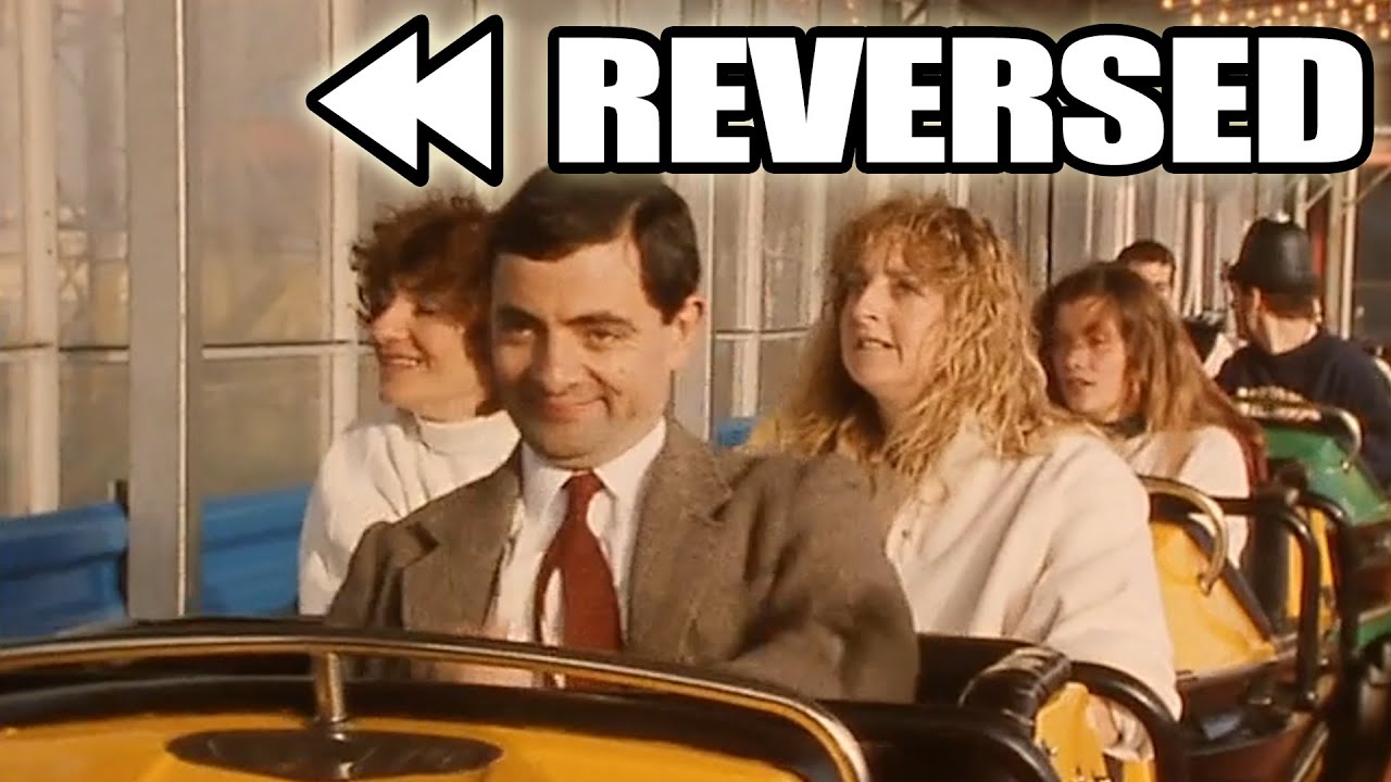 Mr Bean rides the rollercoaster REVERSED - YouTube