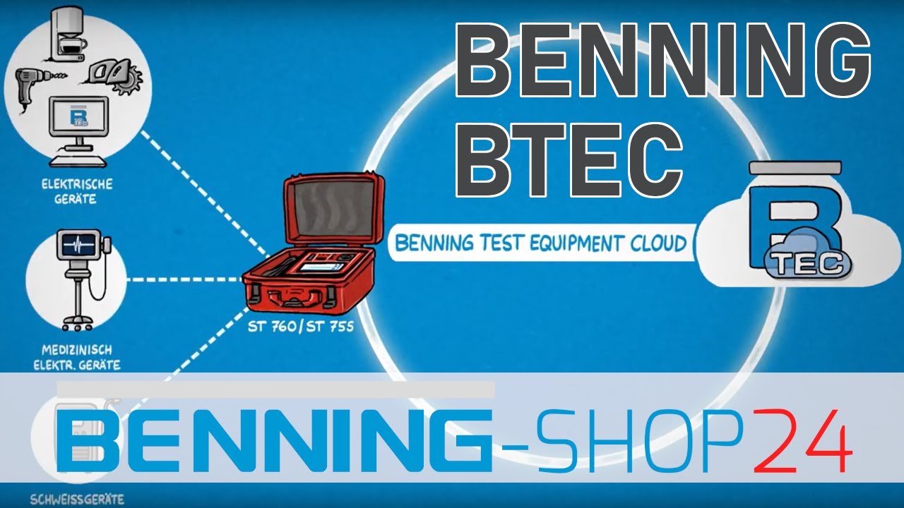BTEC, die BENNING Test Equipment Cloud zum Prüfen Ortsveränderlicher ...
