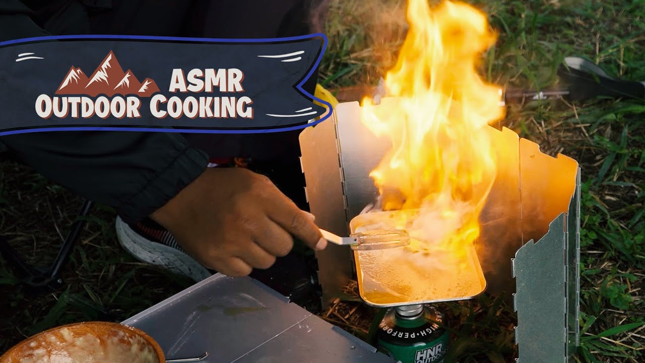ASMR Outdoor Cooking - Simple Pancake with Choco Banana Topping - YouTube