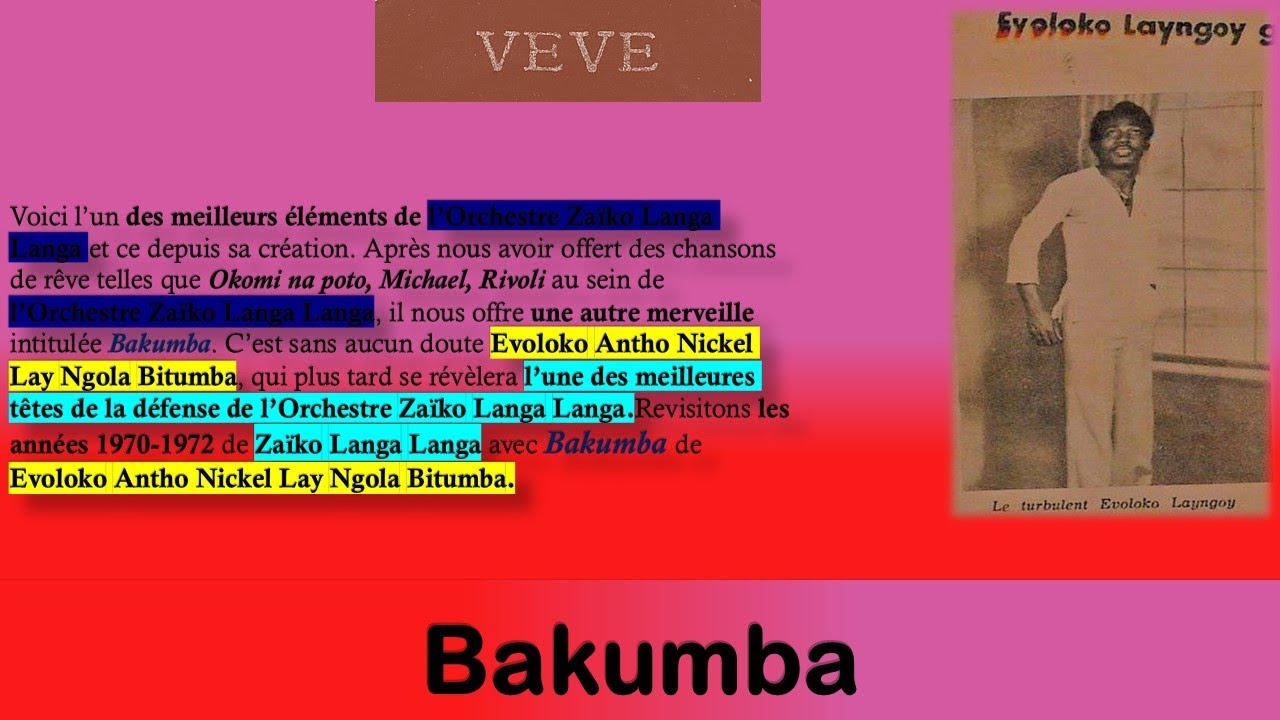 Bakumba Une Œuvre Remplie de Mélancolie Exprimée par Evoloko Lay Lay ...