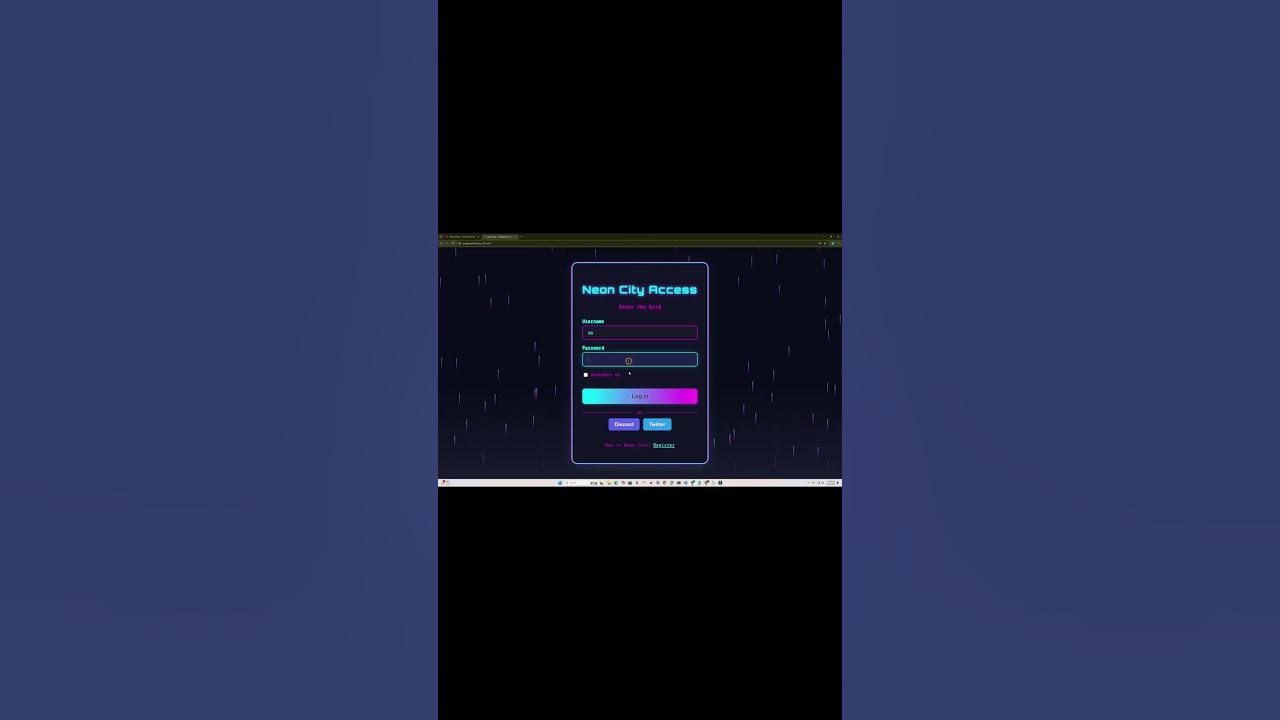 Power of CSS: Neon Cyberpunk City Login! See CSS Magic 🤯 #css #html #cyberpunk #coding # ...