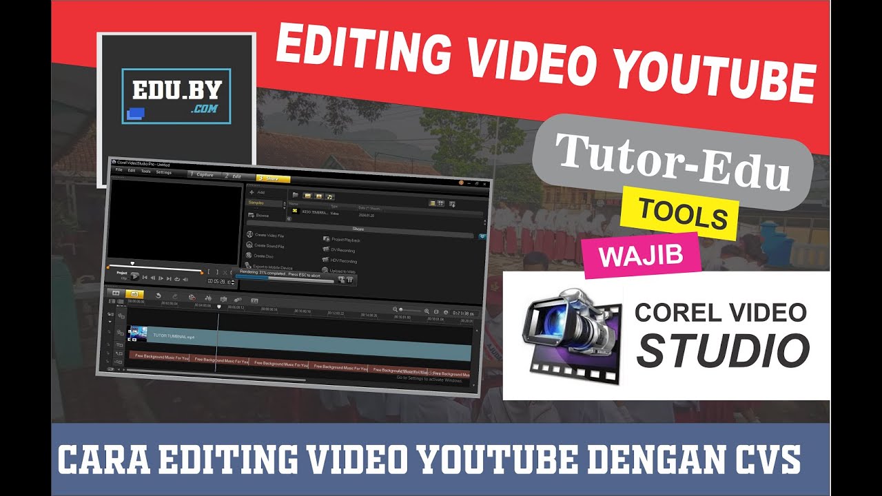 Cara Mudah Edit Video Untuk Youtube Menggunakan Corel Video Studio ...