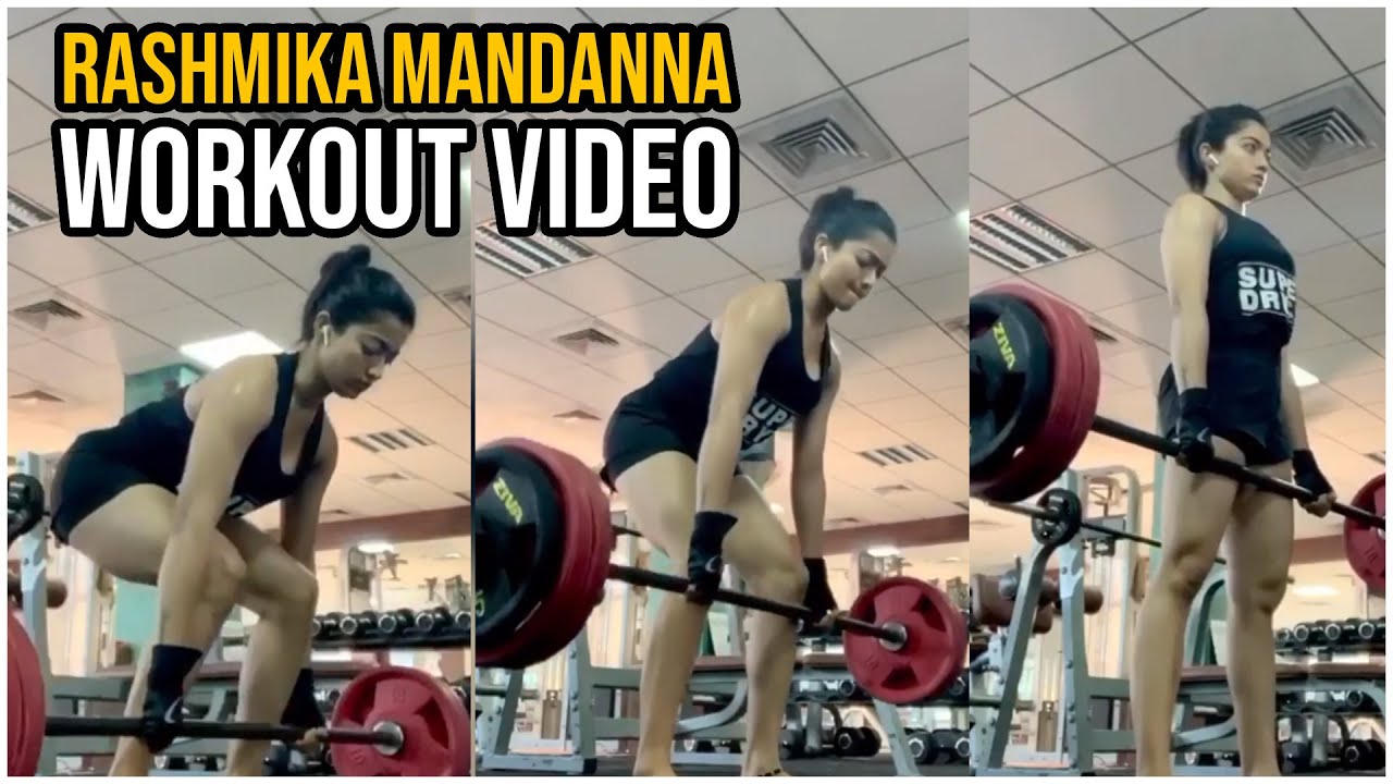 Rashmika Mandanna latest workout video | Actress Rashmika Mandanna Gym ...