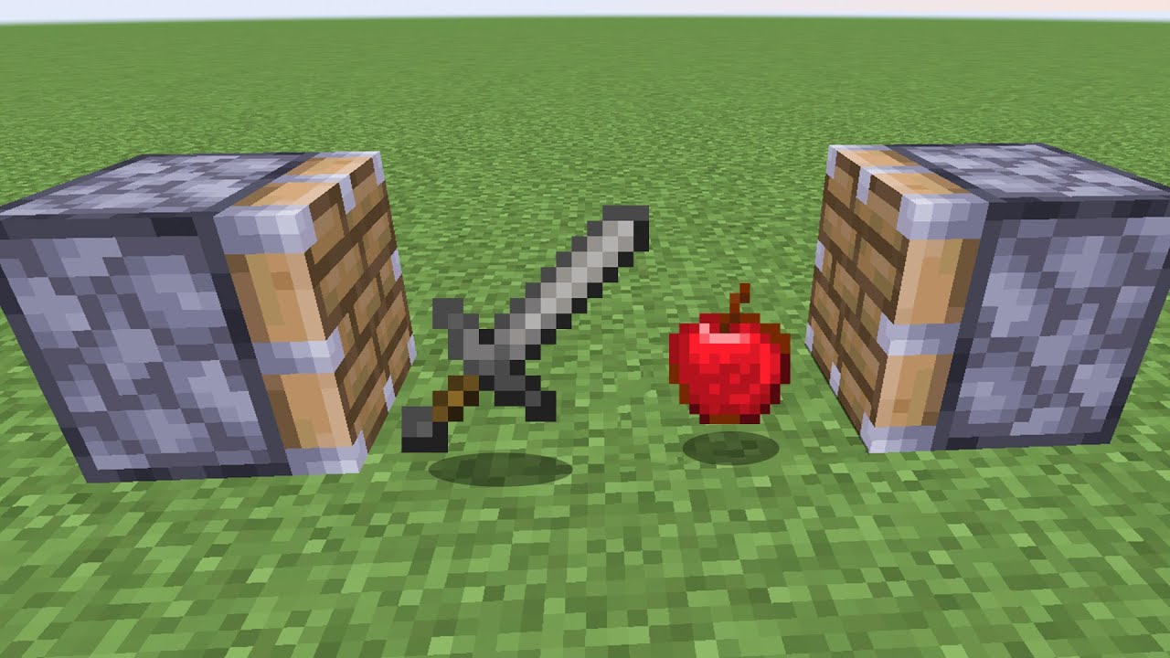 stone sword + apple = ??? - YouTube