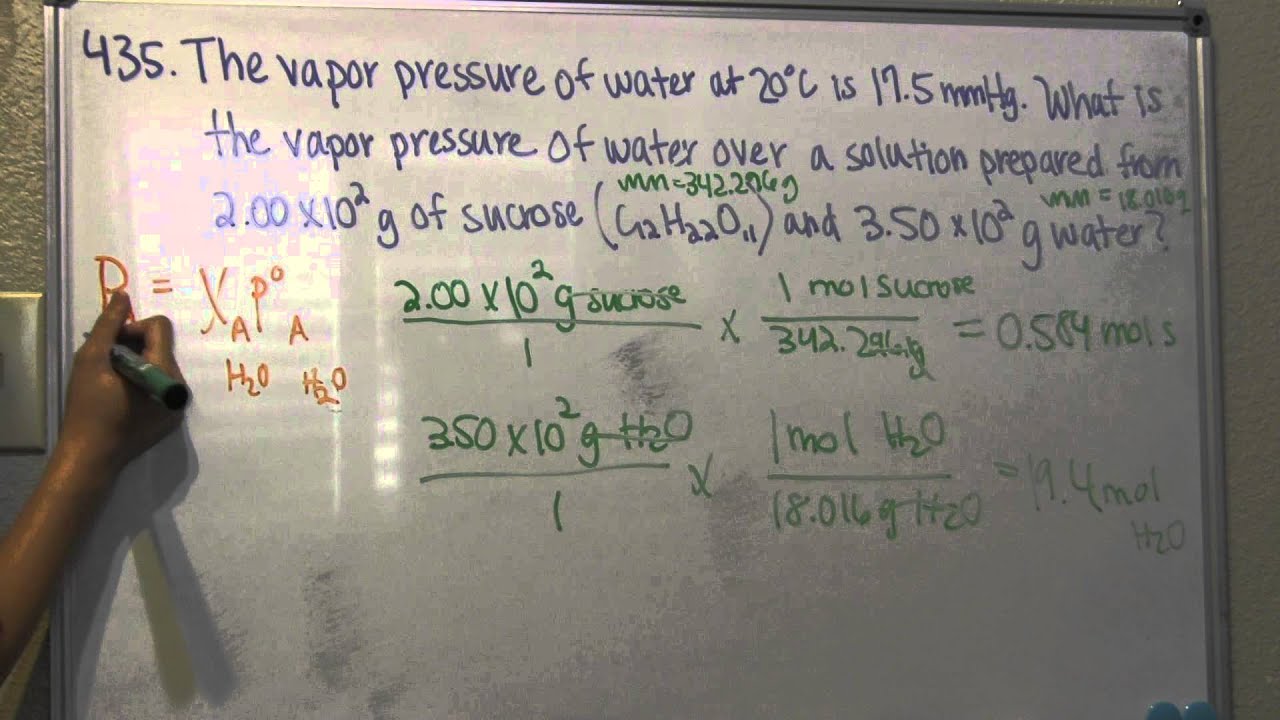 Vapor Pressure - Problem 435 - YouTube
