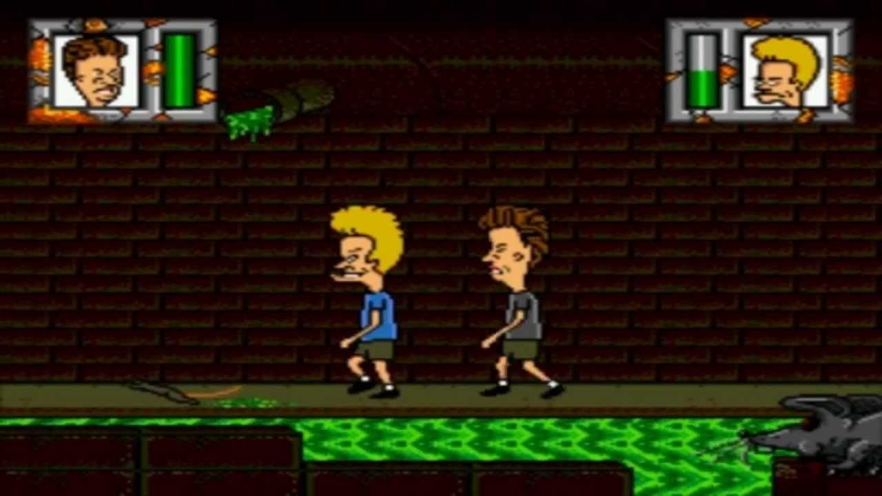 [Sega Genesis] - Beavis and Butt-Head - Street - Rats, sewage, and tree ...