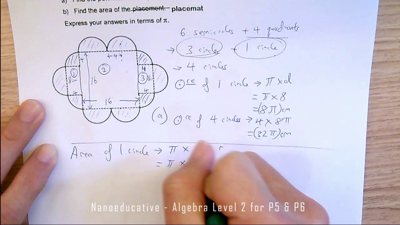 PSLE Topic: Circles Exam Question 10 Solved! - YouTube