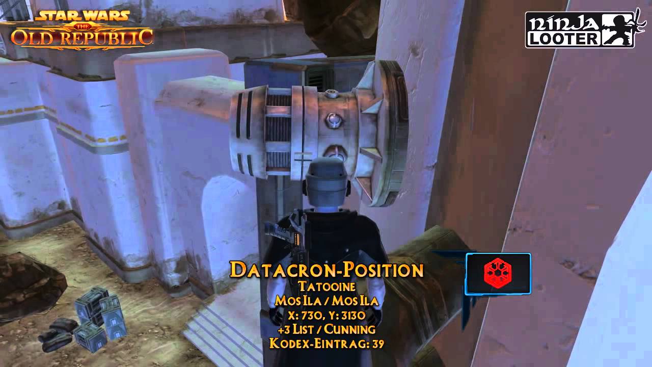 SW:TOR - Datacron-Guide: Tatooine - Mos Ila - Datacron-Position auf ...