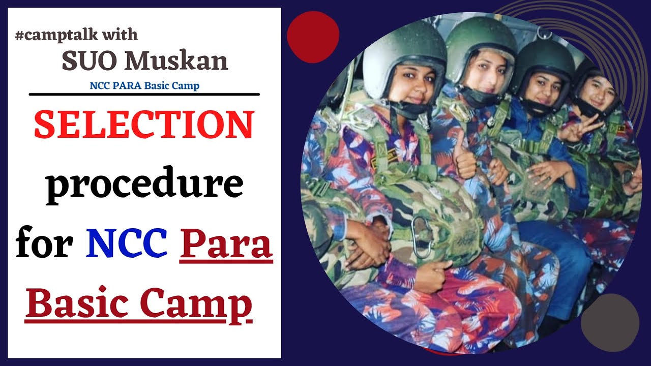 Selection Procedure for NCC Para Basic Camp | #camptalks with SUO ...