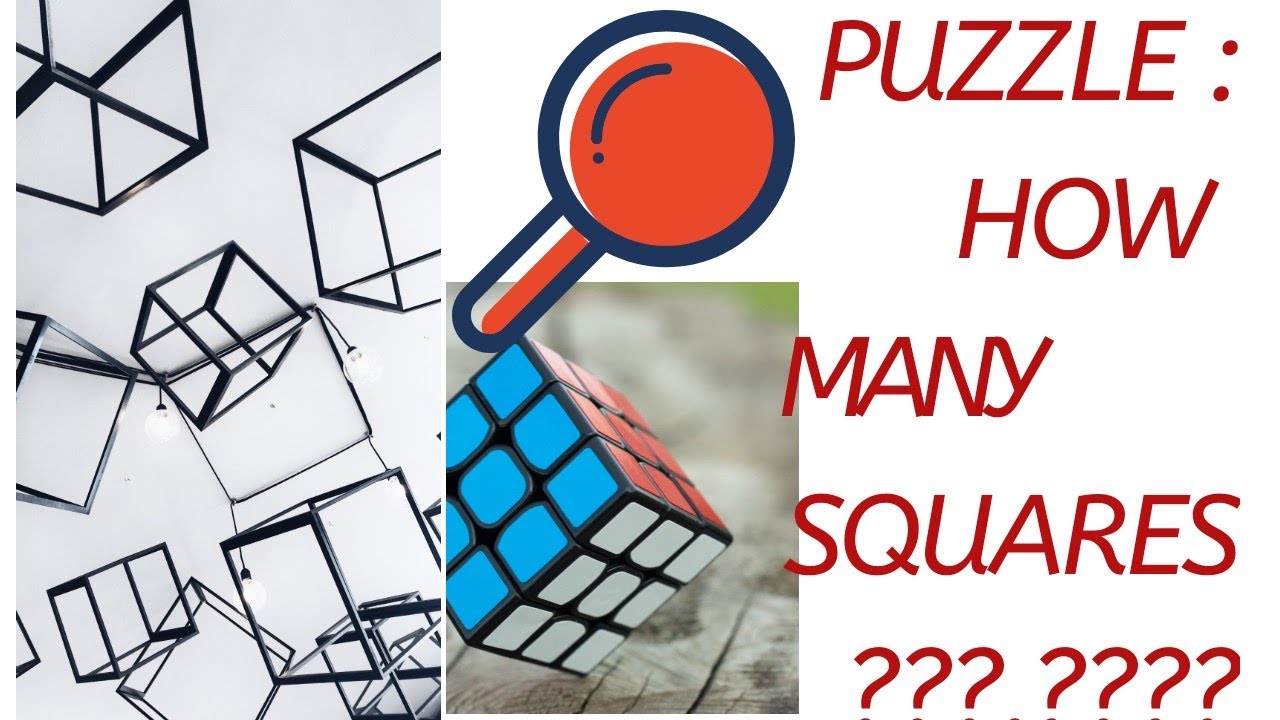 How many squares? | Find out total squares | puzzles | riddles | math's ...