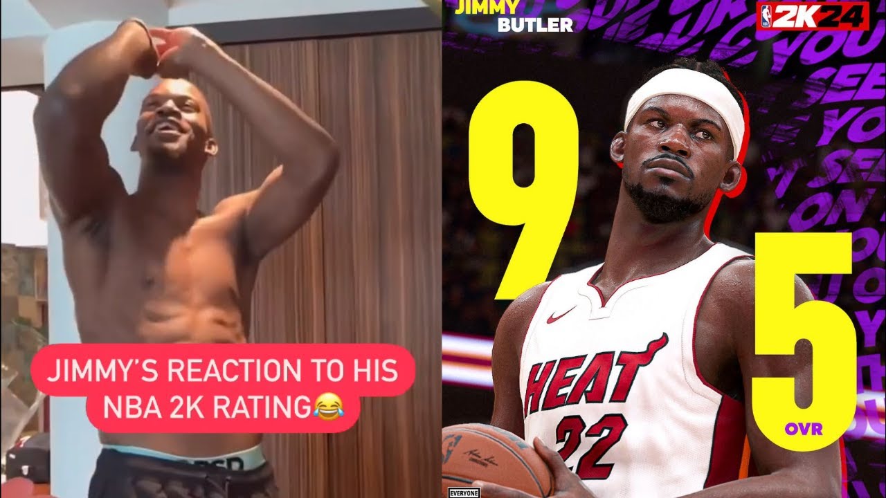 Jimmy Butler's reaction to his 2k rating ! - YouTube