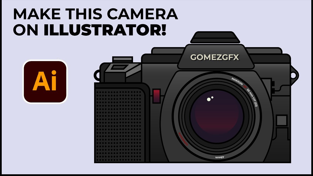 Camera design logo - Adobe Illustrator (time-lapse) - YouTube