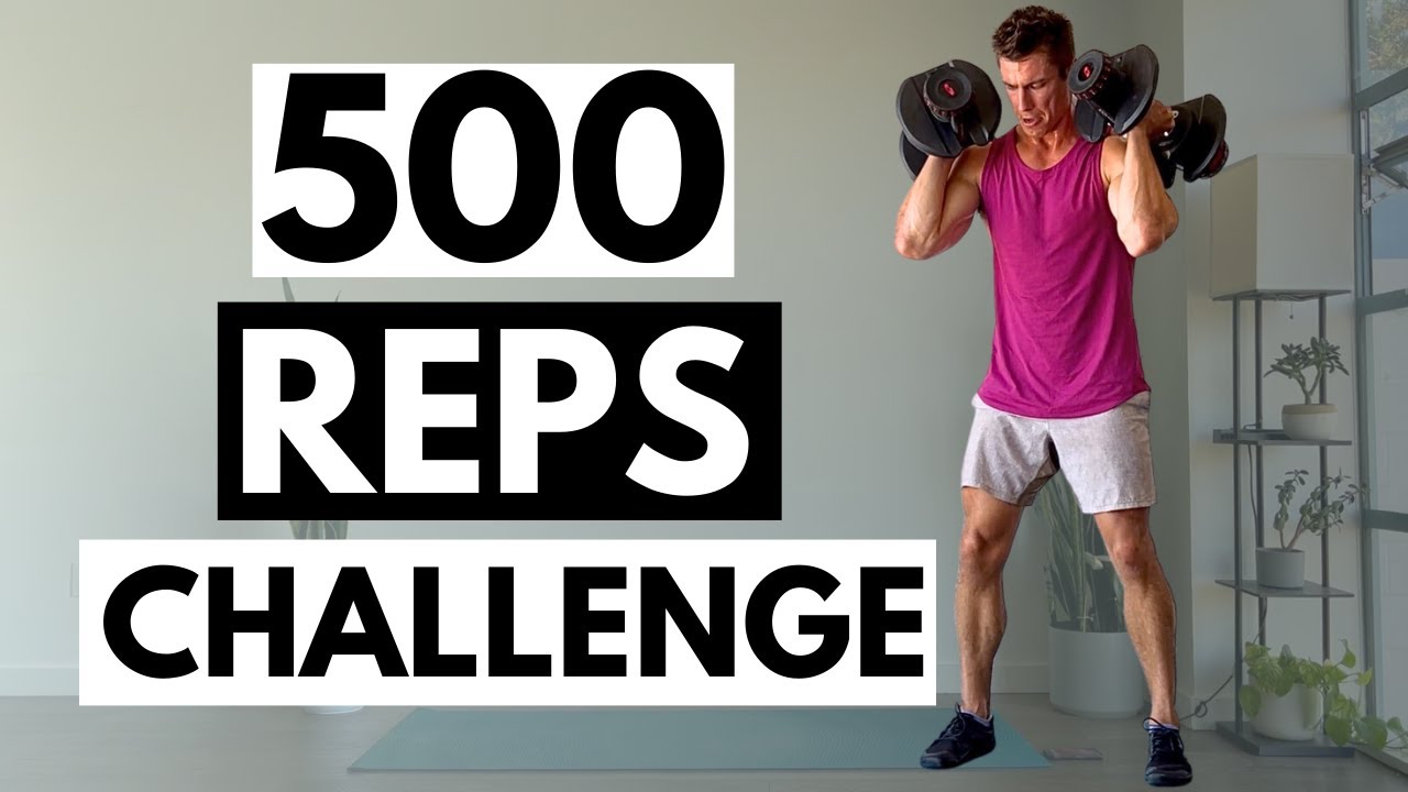 500 REP CHALLENGE || FULL BODY DUMBBELL WORKOUT AT HOME - YouTube
