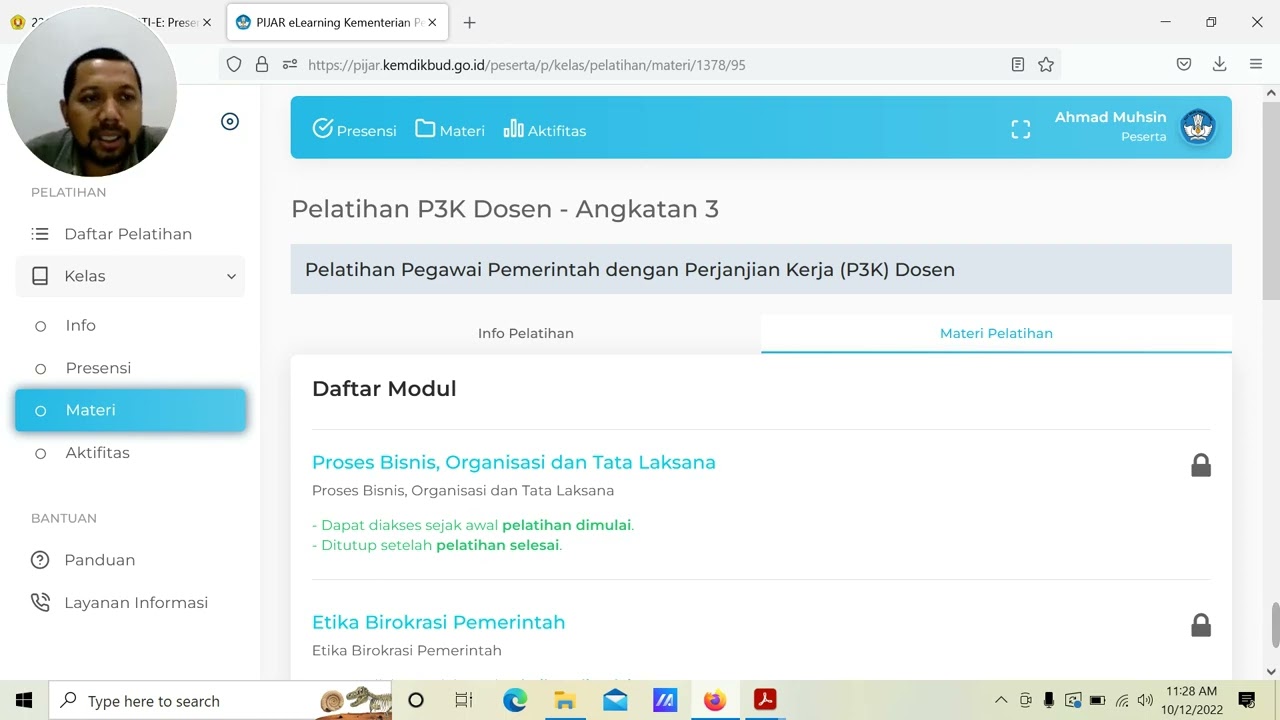 Tutorial penggunaan aplikasi PIJAR untuk Diklat Pegawai P3K di Pusdiklat Kemendikbudristek 2022 ...