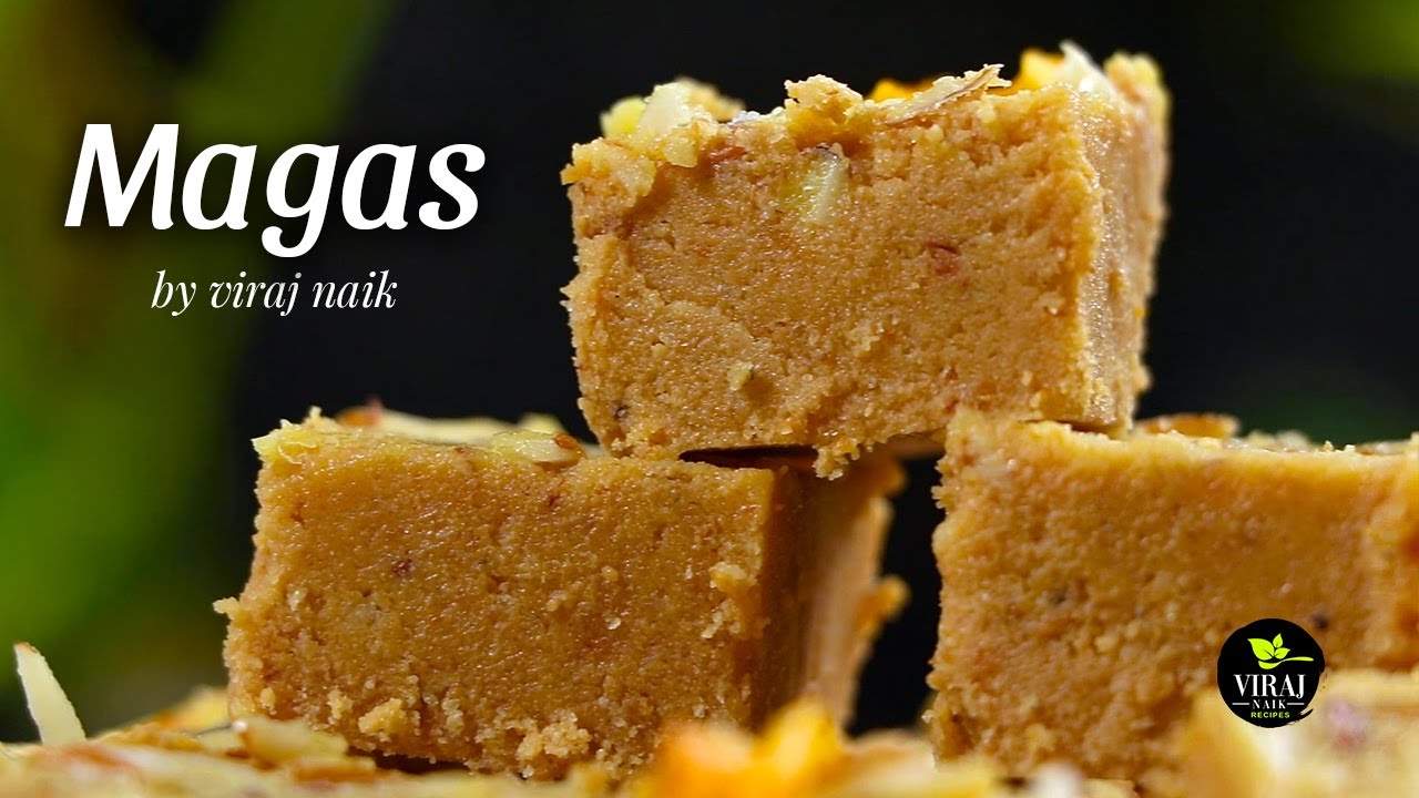 MAGAS RECIPE | Traditional Besan Burfi recipe in Hindi | Gujarati Magas ...