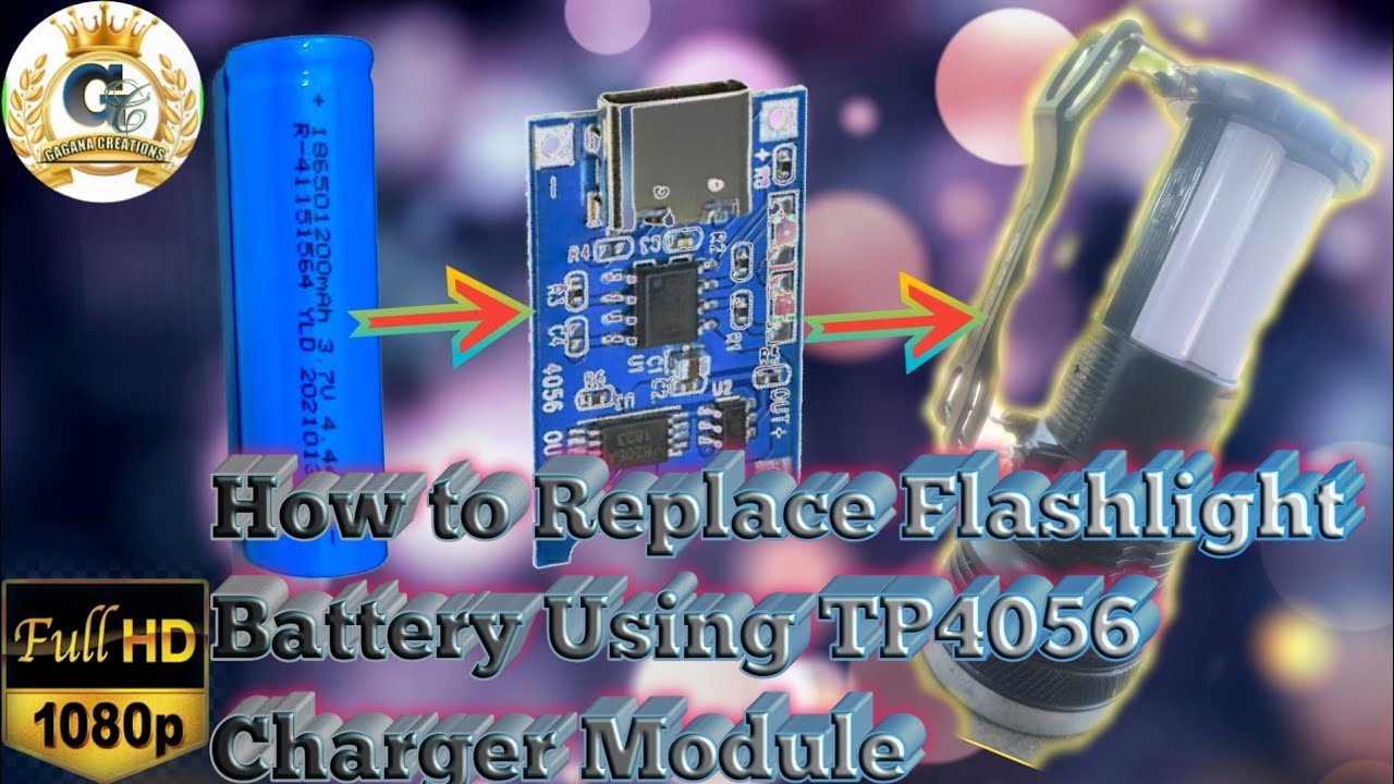 How to Replace Flashlight Battery || Based LED Flashlight Battery ...