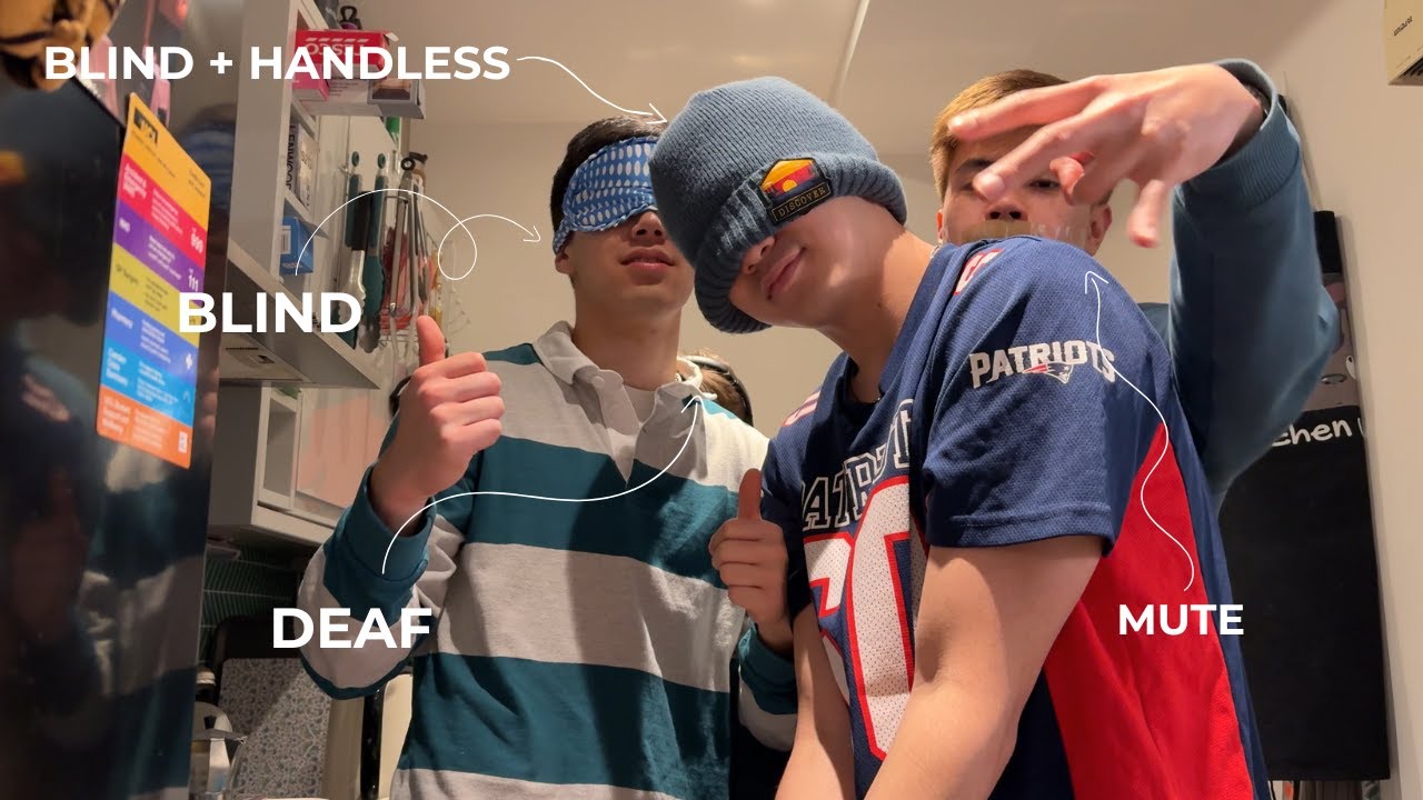BLIND, DEAF, MUTE AND HANDLESS COOKING CHALLENGE - YouTube