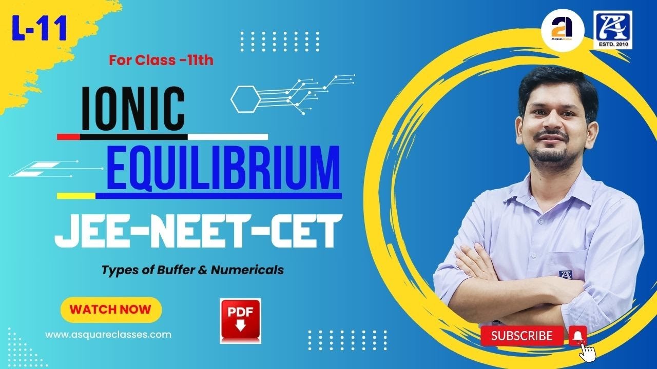 Types of buffer solution & Buffer Capacity, L-11 | By Amit Sir | JEE ...