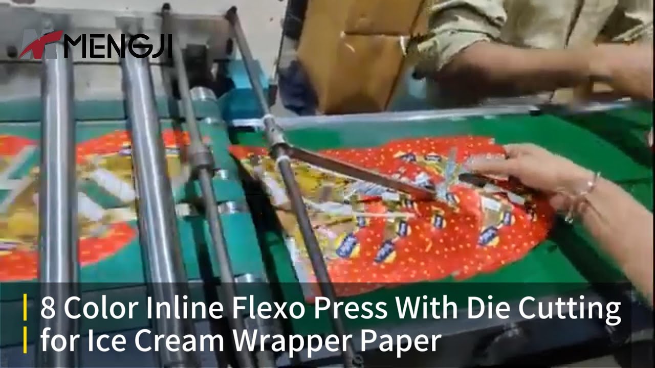 8-Color Inline Type Flexo Press With Die-Cutting Unit for Ice Cream ...