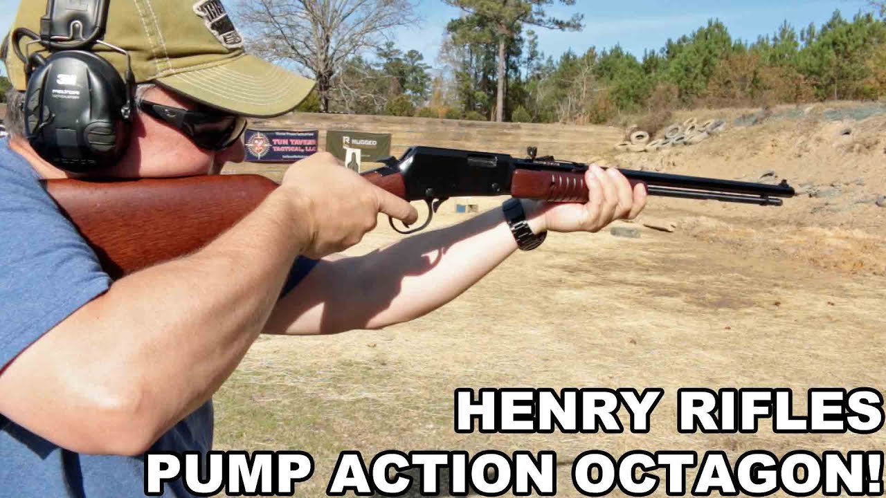 Henry Pump Action Octagon! Rapid Fire Rimfire Rifle - YouTube