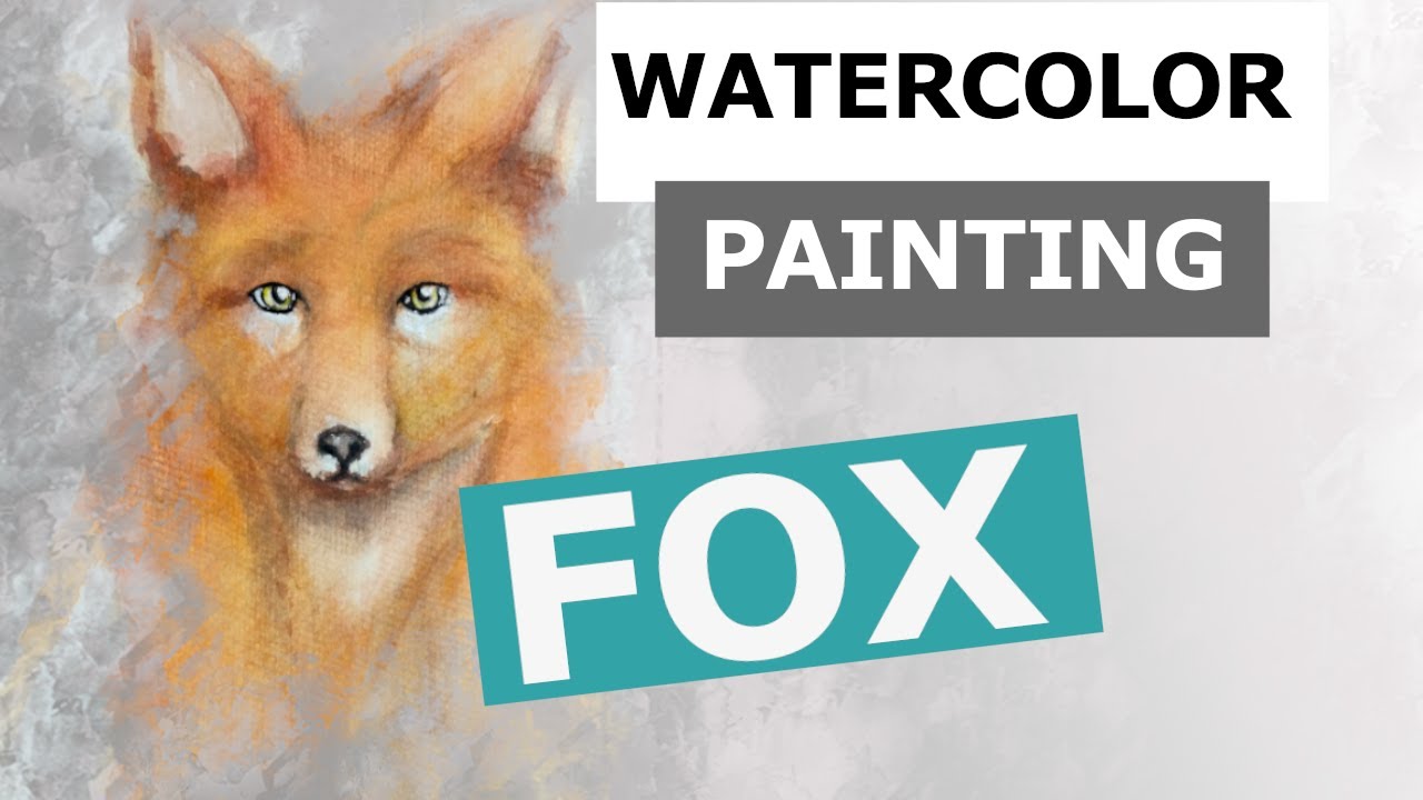 Watercolor fox for beginners - YouTube