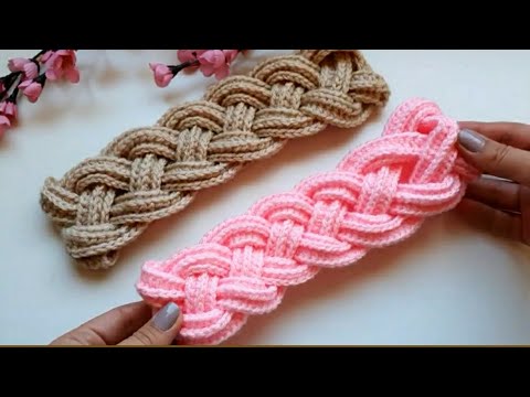 Halat Örgü Saç Bandı Yapımı | DIY Crochet Headband Tutorial