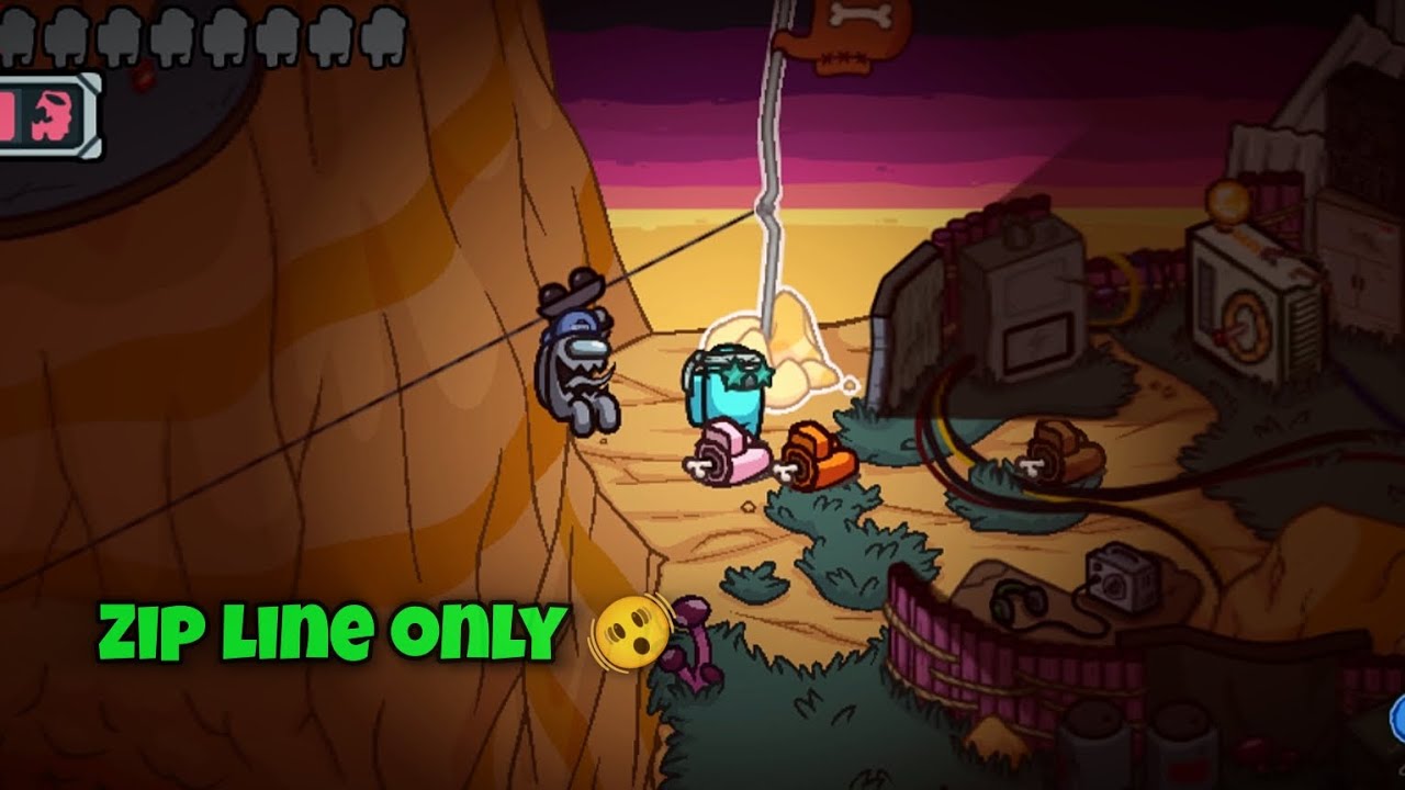 Among Us Hide and Seek: Zipline-Only Challenge! (Intense Hider Gameplay ...