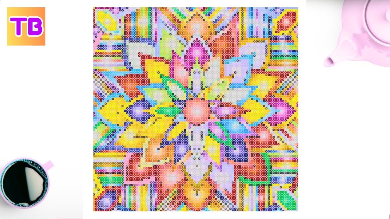 Perler Bead Art Guide : Mandala TB25001 - YouTube