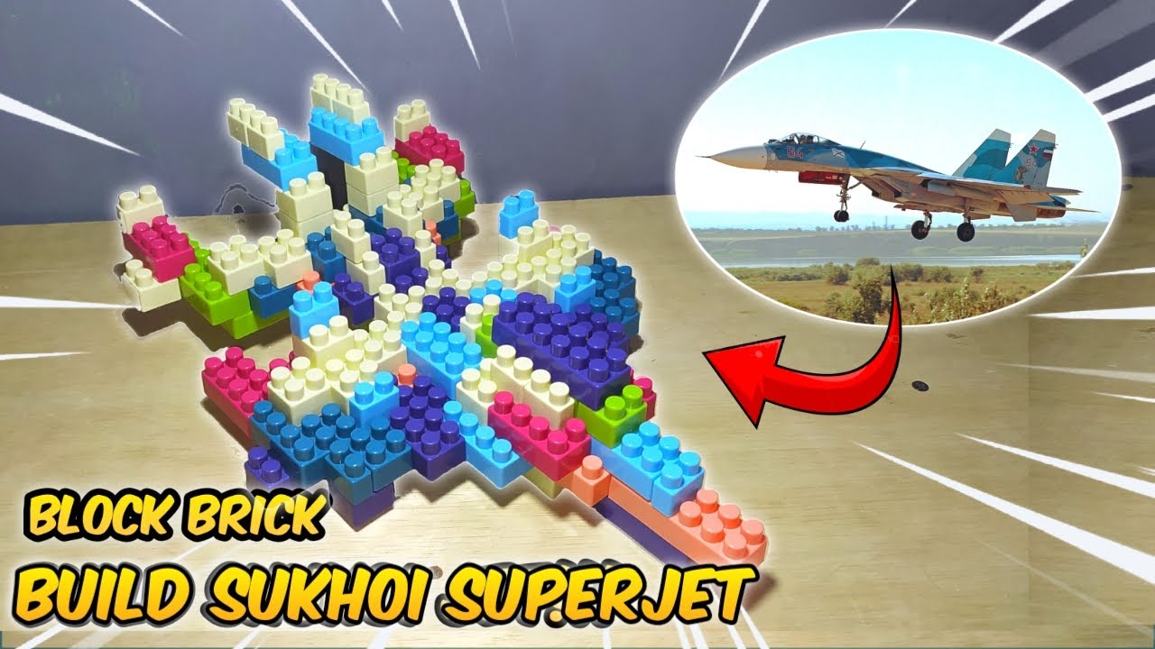 Lego Sukhoi Superjet aircraft | make plane from Lego block brick - YouTube
