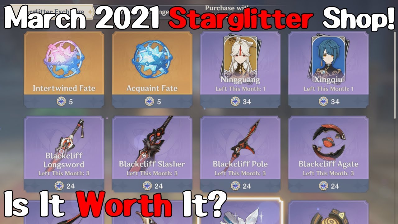 Is The March 2021 Starglitter Shop Worth It? (Genshin Impact) - YouTube