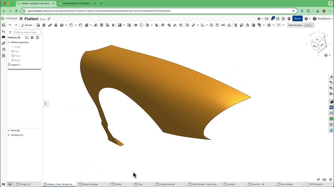 An introduction to Onshape Flatten surface - New Feature Friday! - YouTube