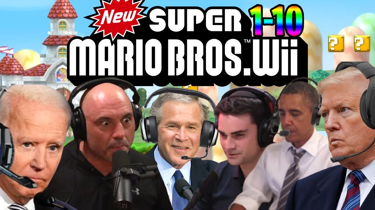 US Presidents Play New Super Mario Bros. Wii 1-10 - YouTube