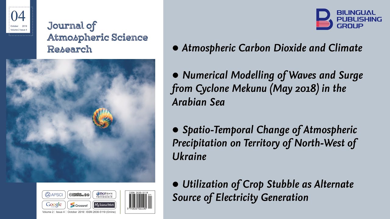 Journal of Atmospheric Science Research | Vol.2, Iss.4 - YouTube