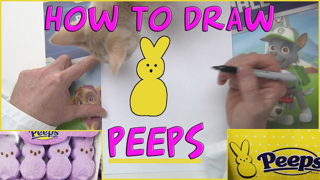 How to draw an Easter Marshmallow Peep | How to Draw a Peep | Art for ...