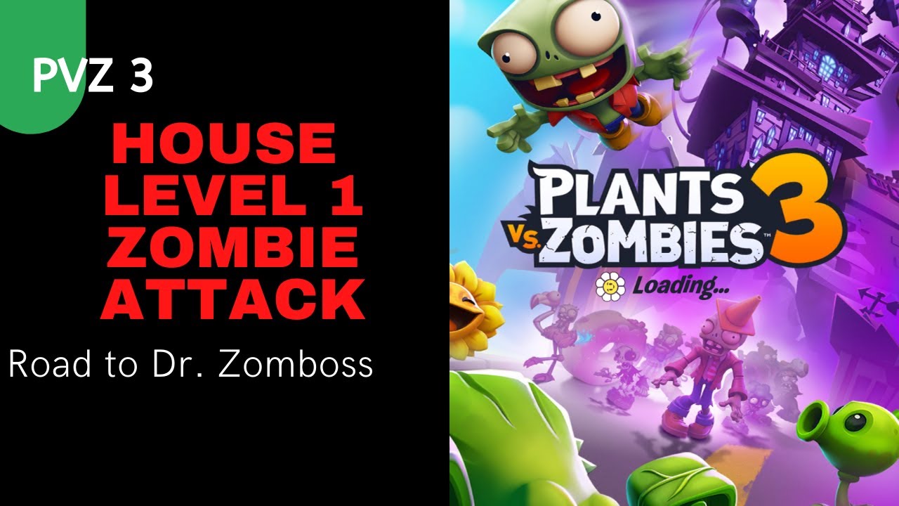 Plants Vs. Zombies - House level 1 zombie attack - YouTube