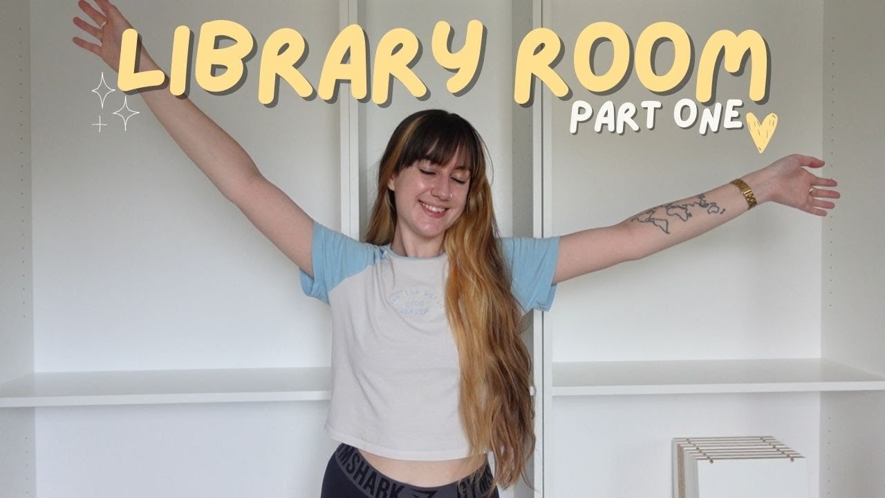 LIBRARY TRANSFORMATION | tidying, emptying and building the bookshelves🫧🔨 - YouTube