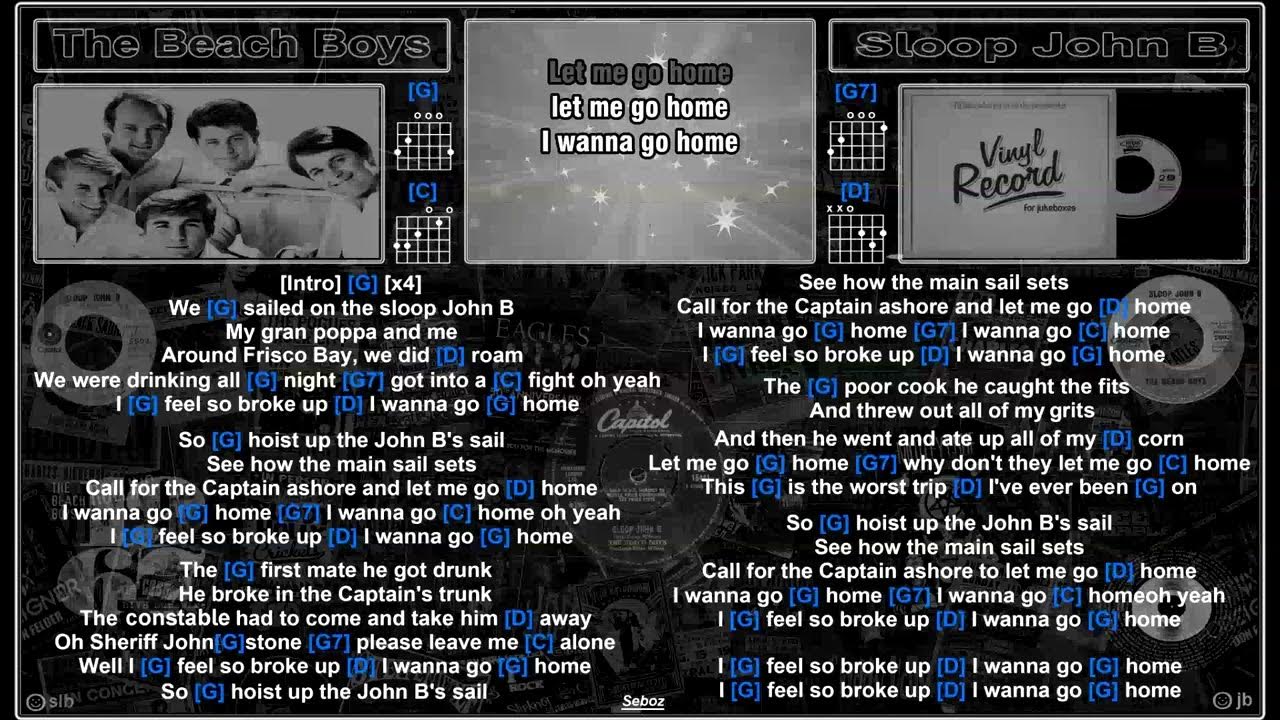 The Beach Boys - Sloop John B [Karaoke Jam Track] [Guitar Chords & Lyrics] - YouTube