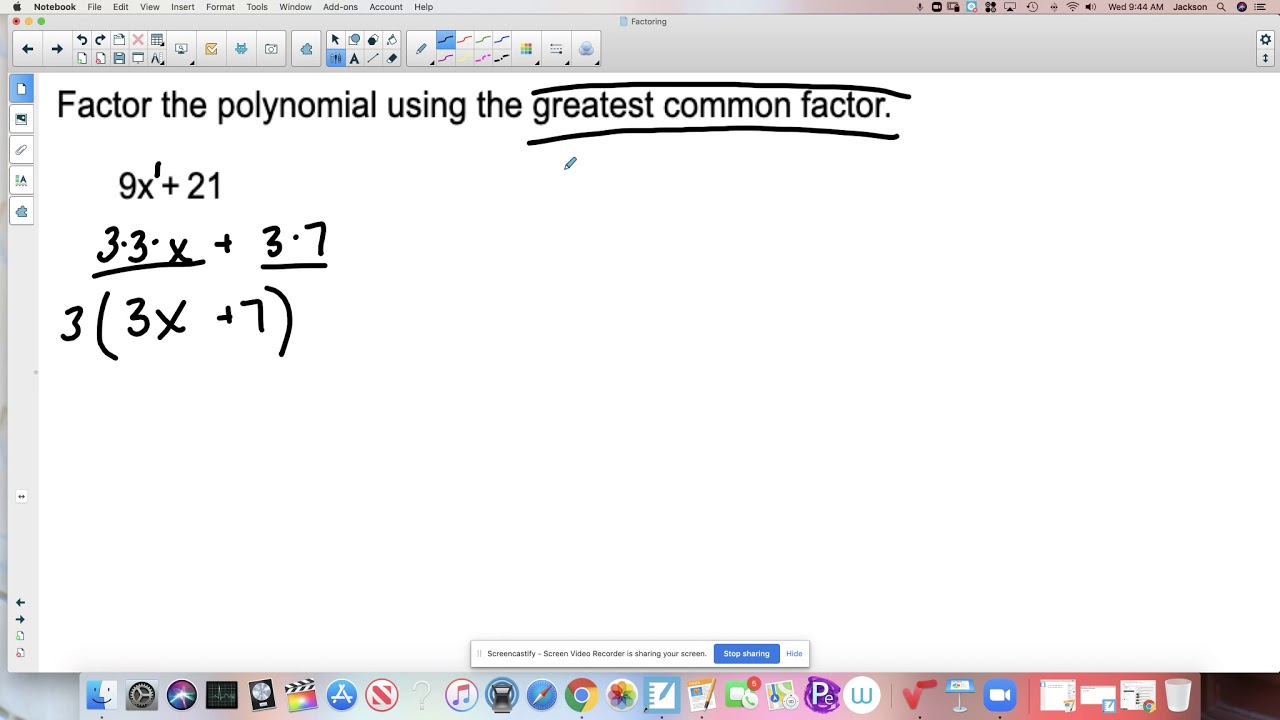 Factoring a binomial (Linear example w/ GCF) - YouTube