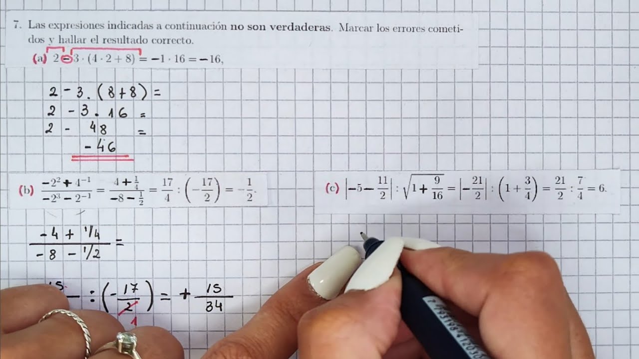CÓMO RESOLVER CORRECTAMENTE UN CÁLCULO COMBINADO - Cuadernillo de nivelación - Ingreso UNS - YouTube