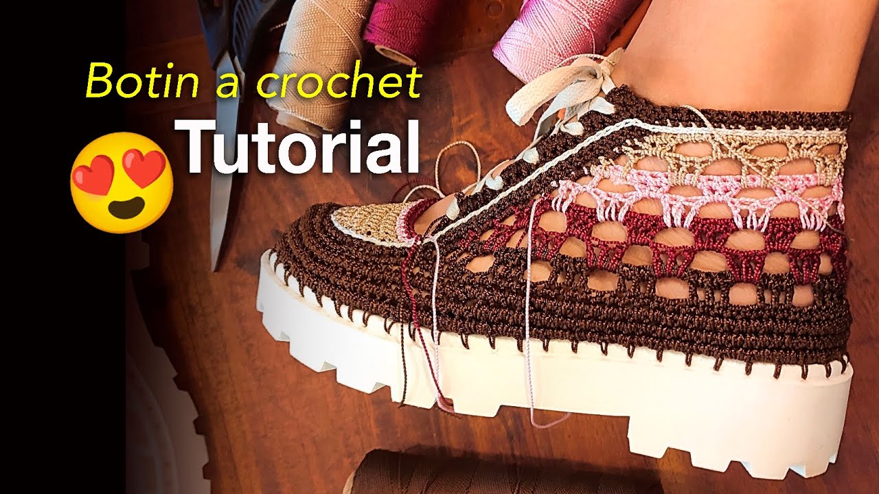 Hermosas botas tejidas a crochet TUTORIAL - YouTube