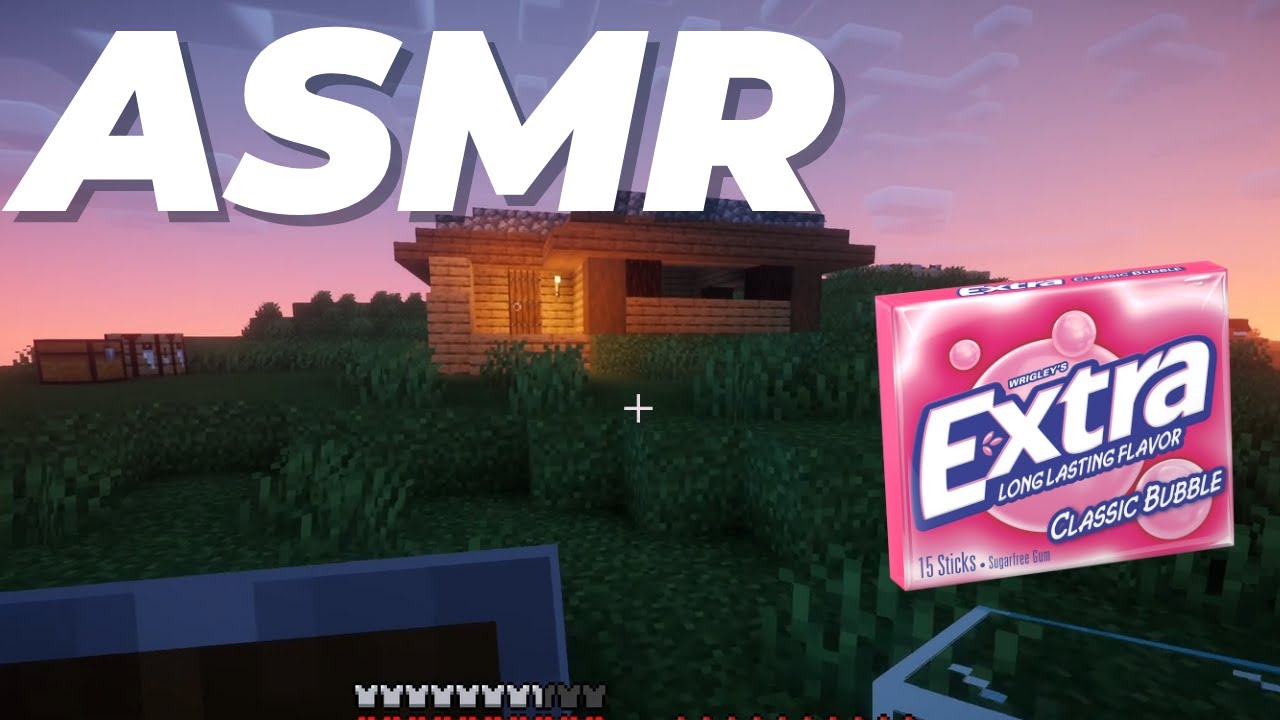 ASMR GAMING | Cozy Minecraft survival! Gum chewing 😴 W/keyboard sounds ...