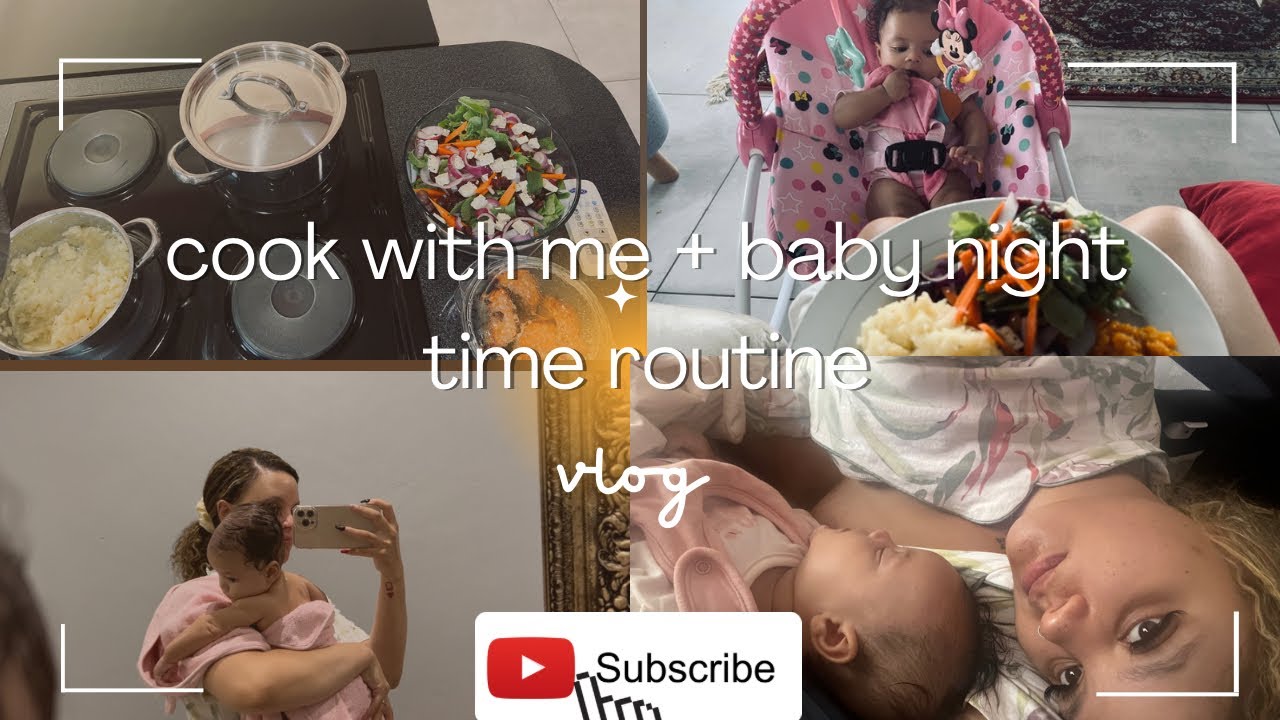 Quick & easy dinner | night time routine & bath time with 3 month old ...