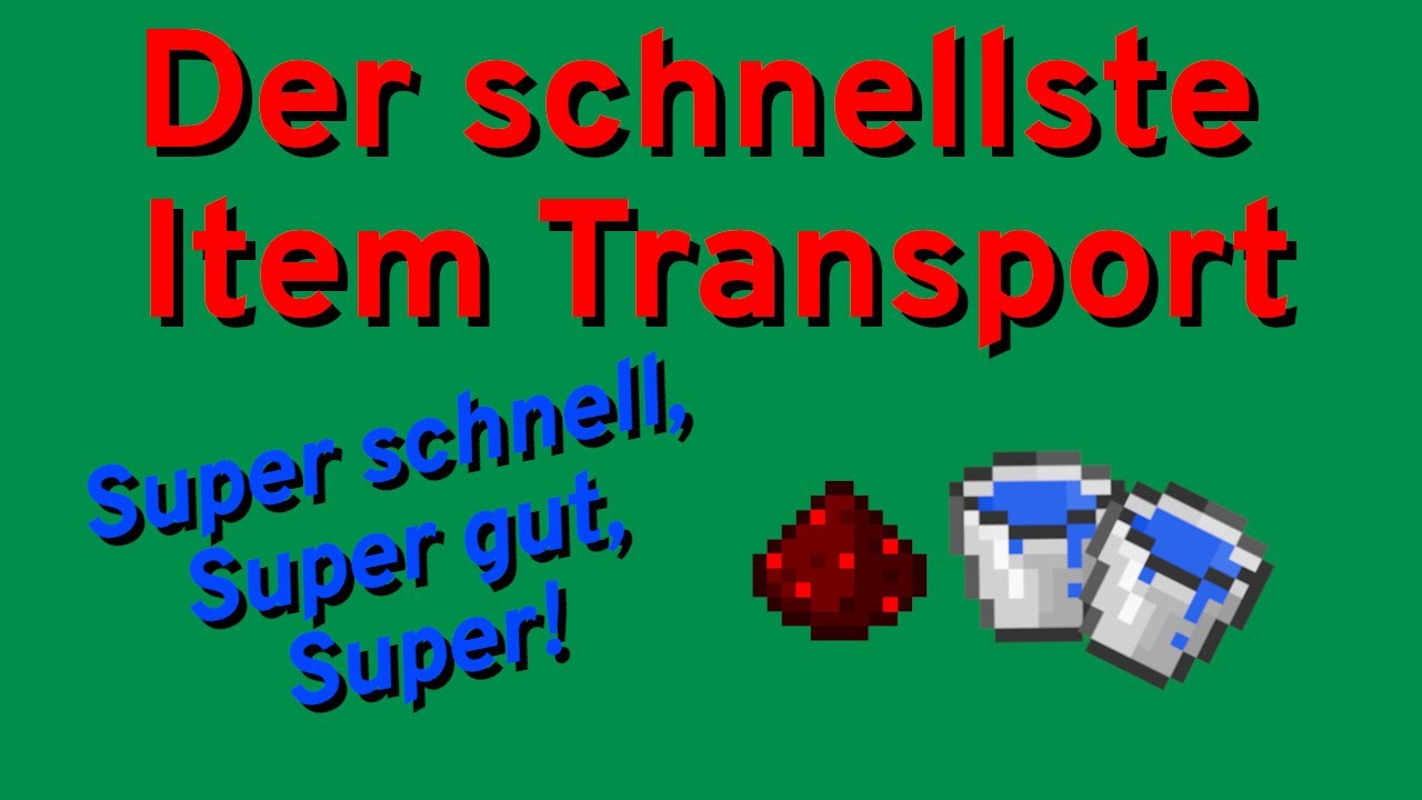 Der schnellste ITEM Transport in Minecraft | Tutorial - YouTube