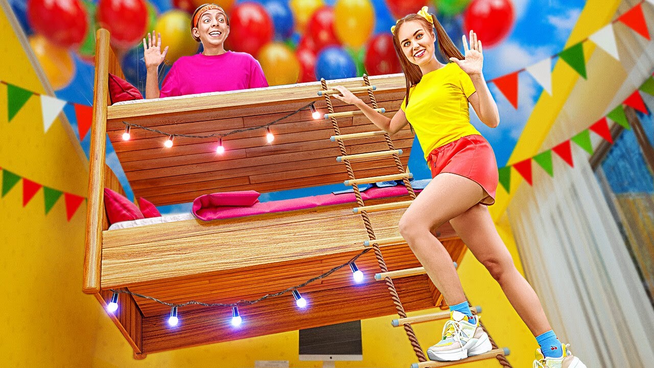 MES PARENTS ONT CONSTRUIT UNE CABANE || Des Lits Superposés et Des ...