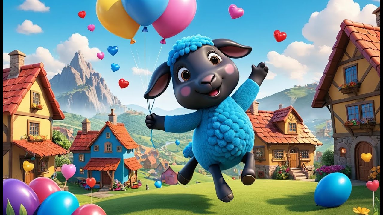 Baa Baa Blue Sheep’s Balloon Ride | Fun Sheep Adventure Song for Kids | Sing Along Nursery Rhyme ...